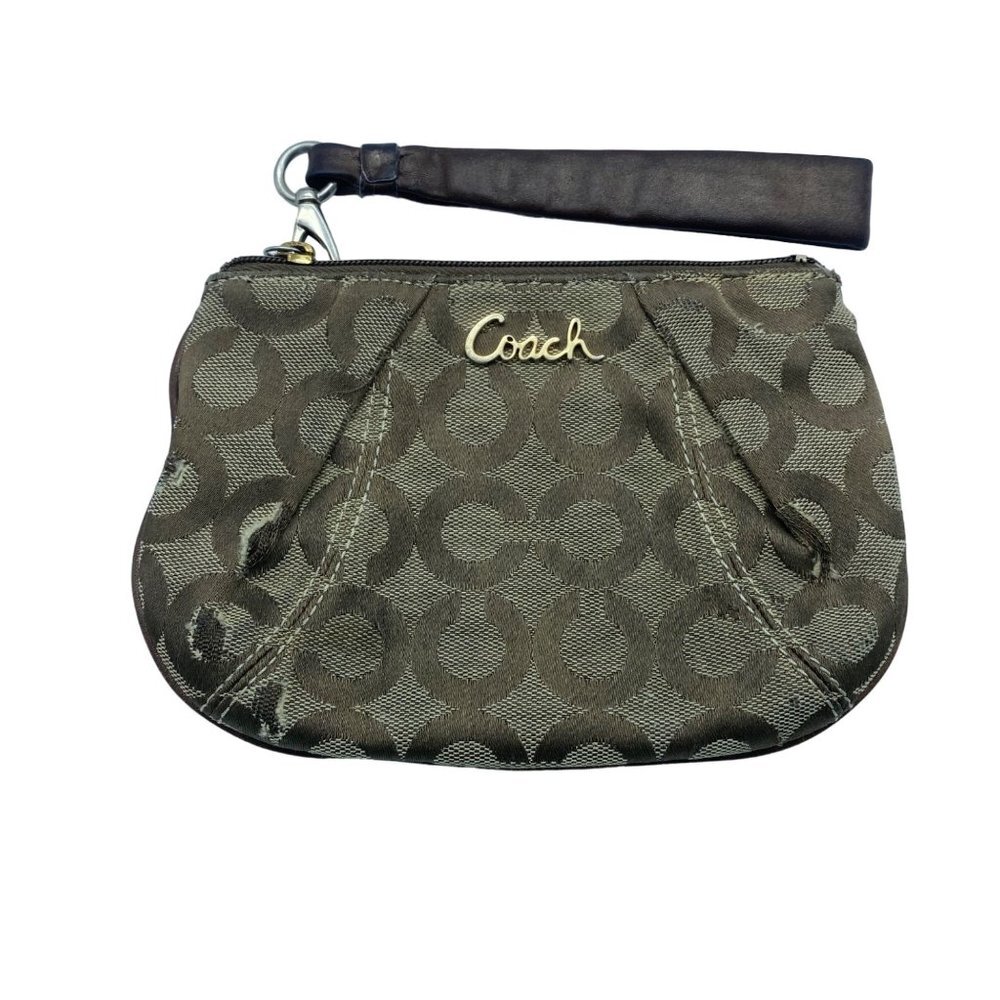 Coach Signature Metallic Bronze Gold Logo Monogram Cl… - Gem